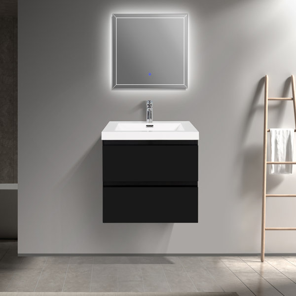 Ebern Designs Spandan 23.62'' Single Bathroom Vanity with Resin Top | Wayfair